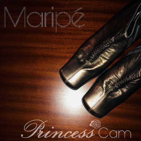Maripe | Shoes | Maripe Mocha Bronze Metallic Ruched Ankle Booties ...